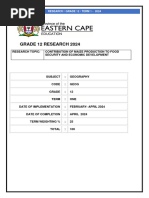 Geography Grade 12 Research Task 2023 | PDF | Map | Hypothesis