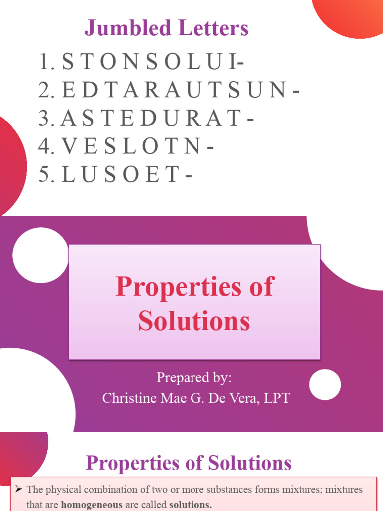 Grade 7 Week 6 Solutions | PDF | Mixture | Chemistry