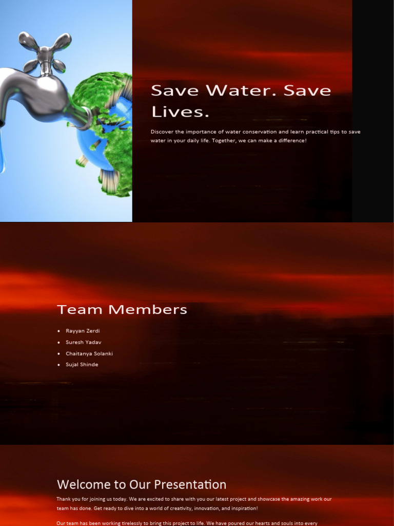 Save Water Save Lives | PDF | Water Conservation | Water