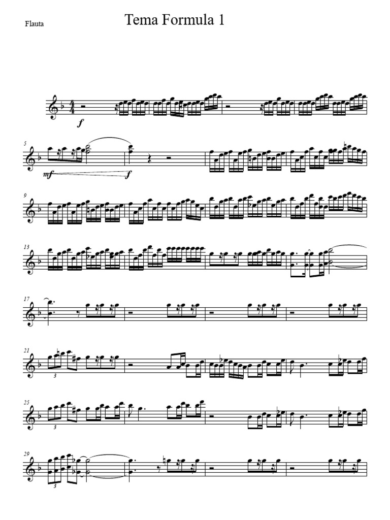 Tema Formula 1 - Flauta | PDF