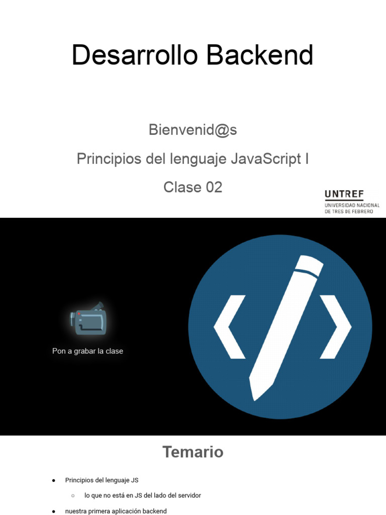 Backend - Clase 02 | PDF | Lenguaje de programación | Script Java
