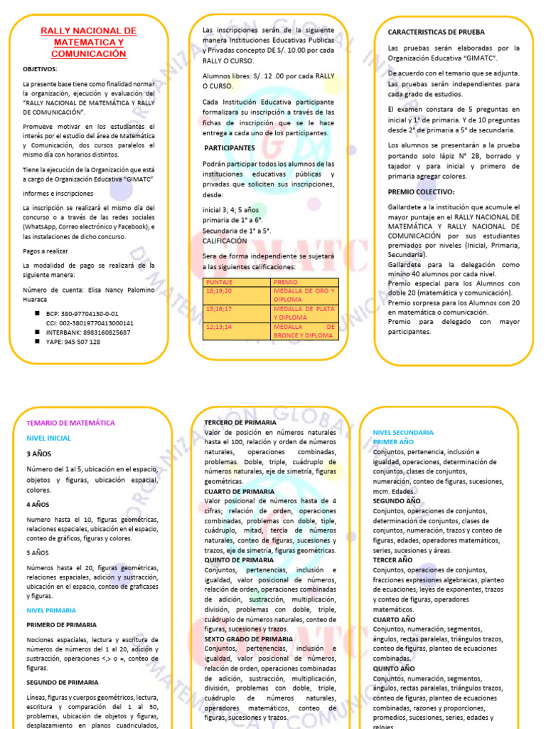Bases Gimatc 2-2024 | PDF | Género gramatical | Geometría
