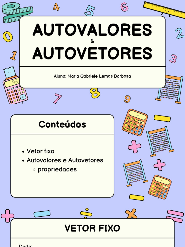 Autovalores Autovetores | PDF | Autovalores e autovetores | Álgebra ...