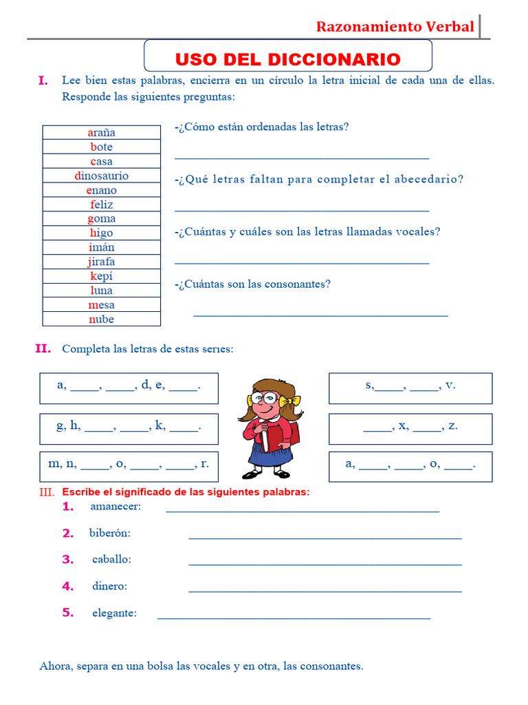 Uso Del Diccionario para Tercer Grado de Primaria | PDF | Lingüística
