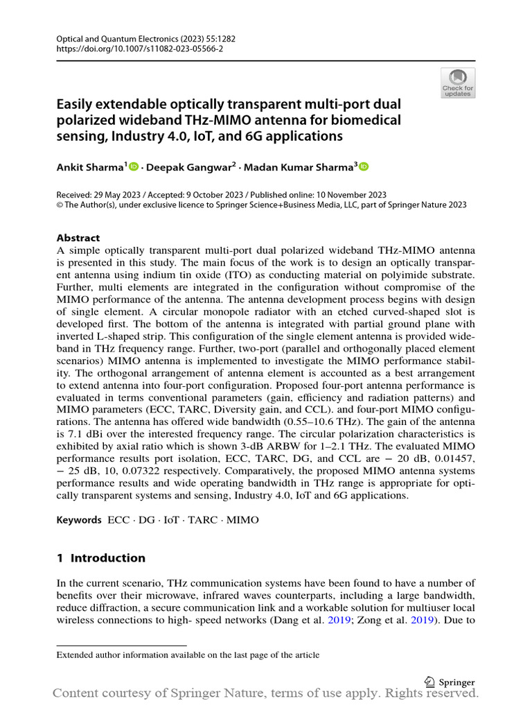 Easily Extendable Optically Transparent Multi-Port | PDF | Antenna ...