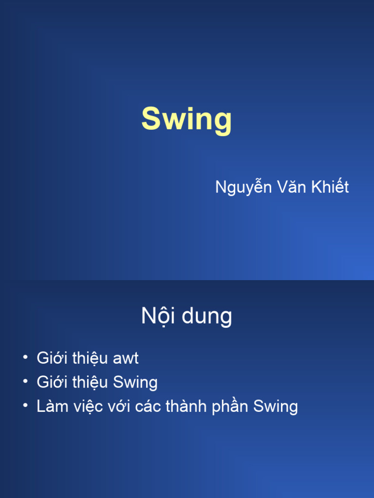 Swing | PDF