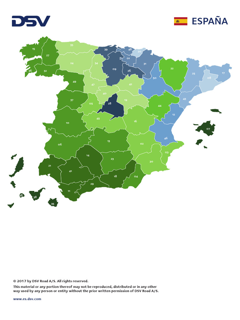 Mapa Codigos Postales Espana Spain | PDF