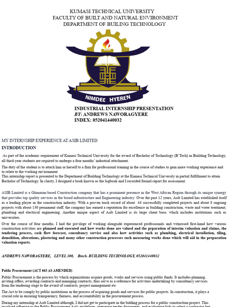 Presentation Internship | PDF | Procurement | Tile