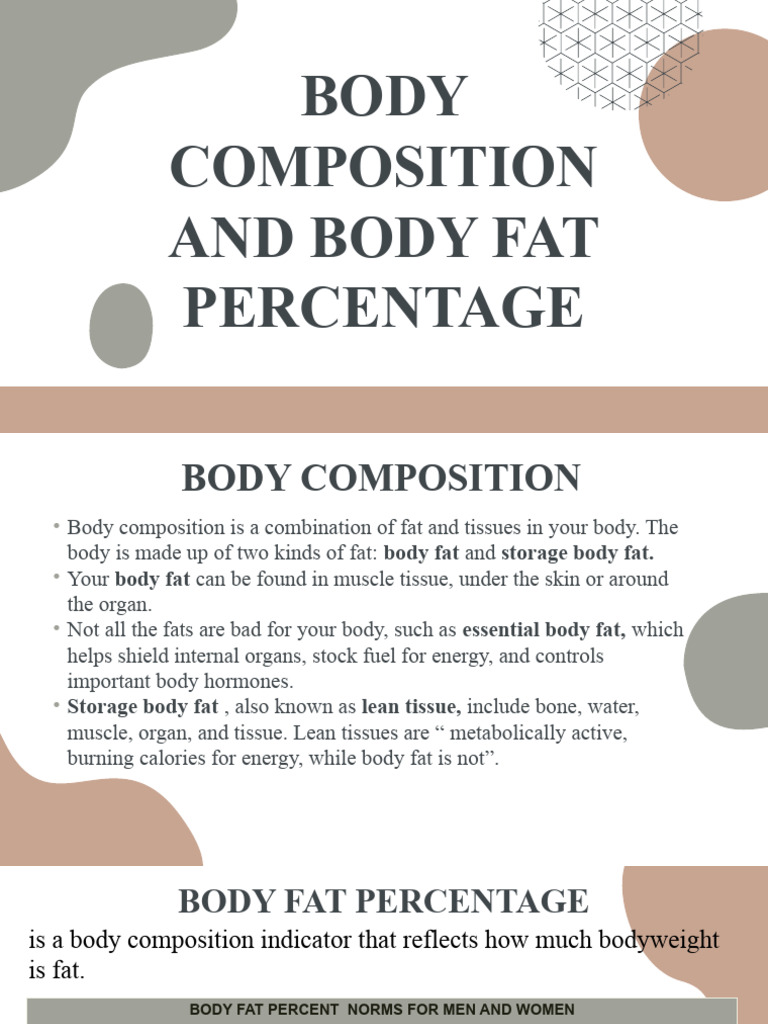 Body Composition and Body Fat Percentage | PDF