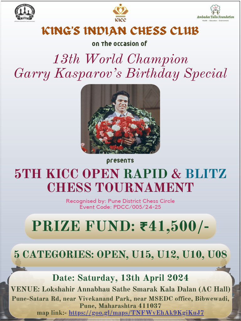 5th KICC Rapid-Blitz (13th April) Revised | PDF | Competitive Games | Chess Competitions