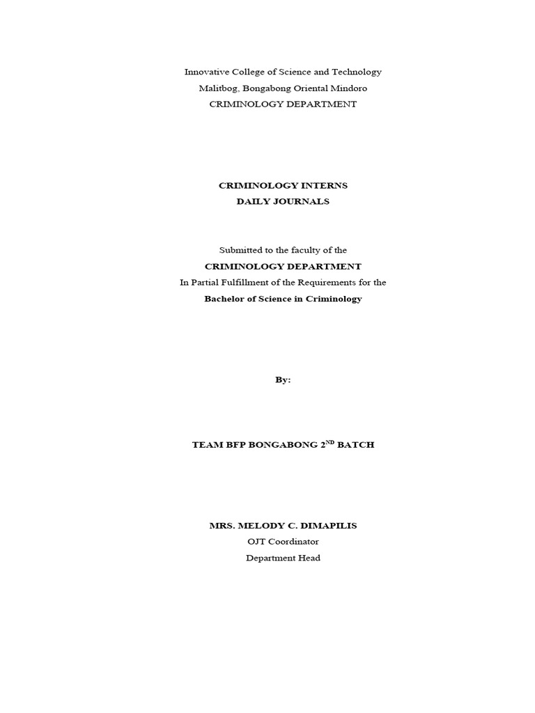 Narrative Front Page | PDF