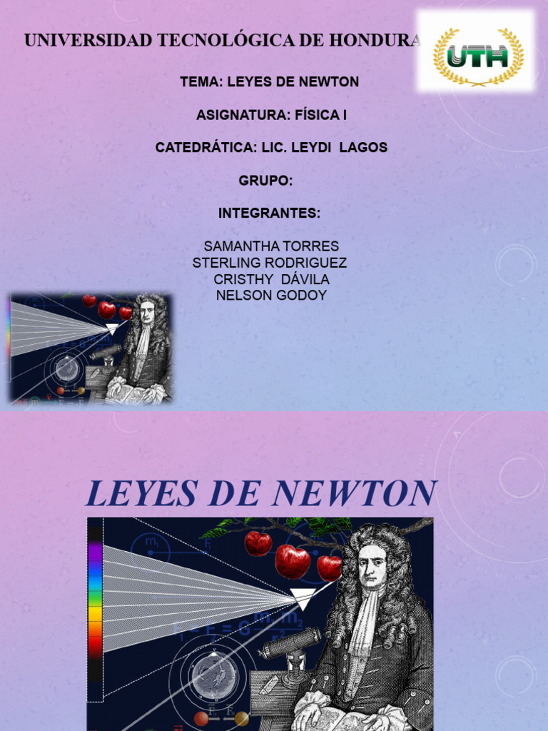 Presentacion Leyes de Newton | PDF | Las leyes del movimiento de Newton ...