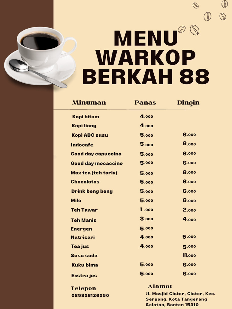 Hijau Sederhana Warkop Makanan Menu - 20240312 - 150814 - 0000 | PDF ...