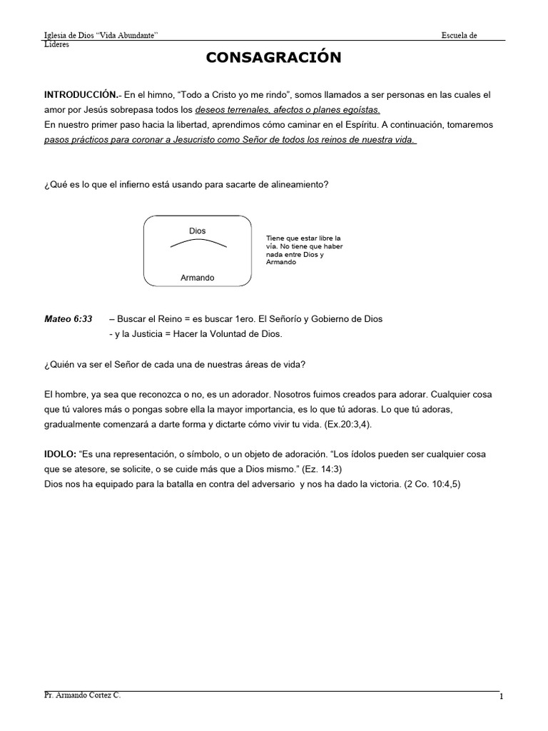 Consagración Original | PDF | Jesús | Creencia religiosa y doctrina