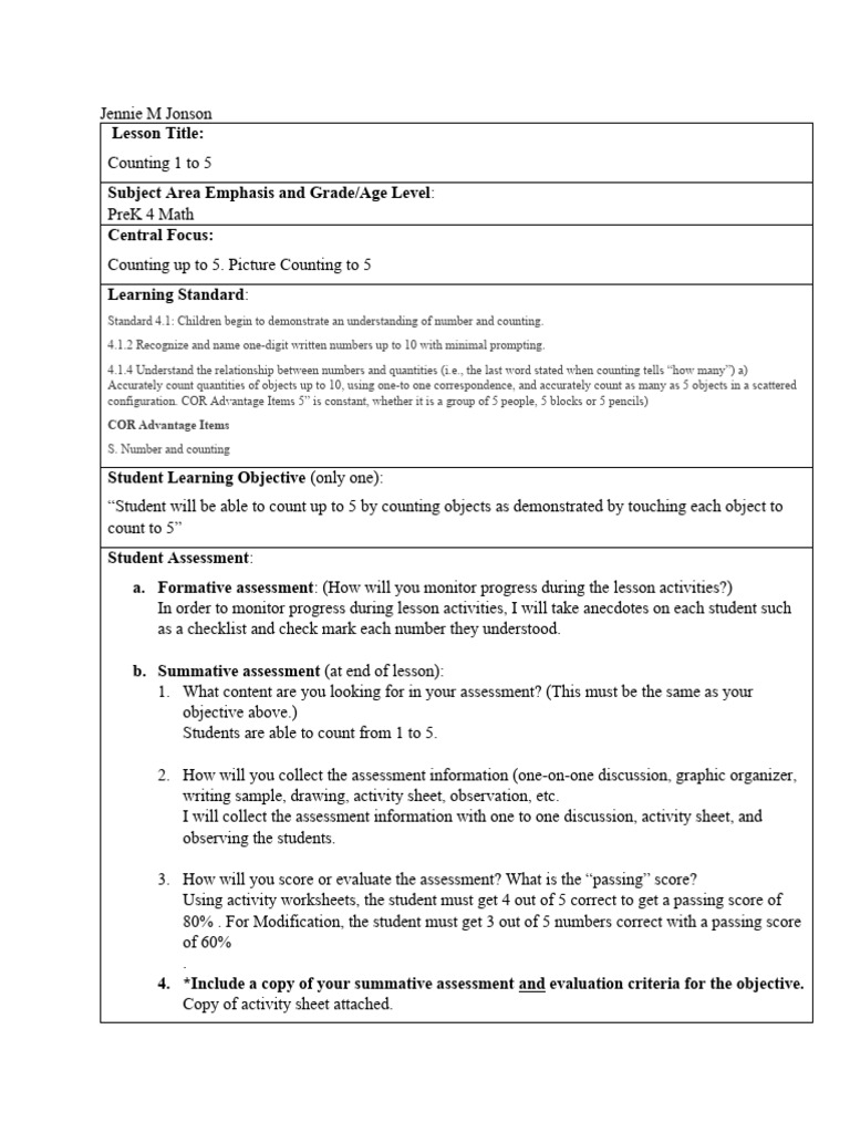 Math Lesson | PDF | Behavior Modification | Human Communication