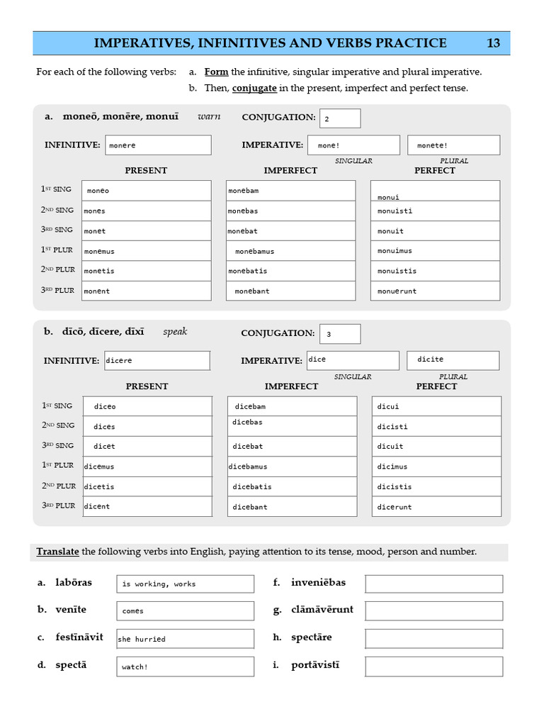 Latin Verb Conjugation Guide | PDF | Grammatical Conjugation | Syntactic Relationships