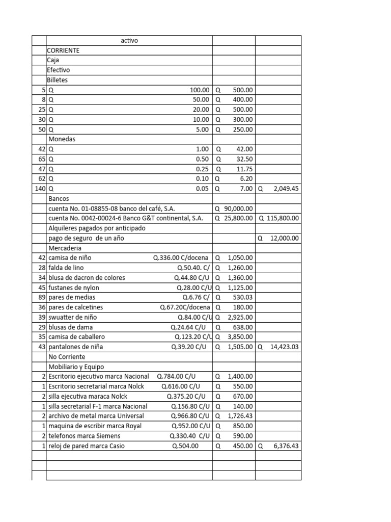 Inventario Siempre Facil-Practiquemos Contabilidad | PDF | Hogar ...