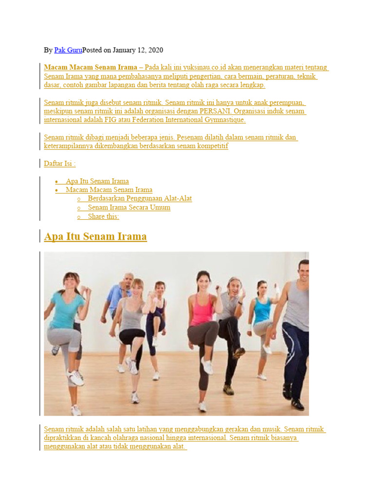 MACAM MACAM SENAM RITMIK | PDF
