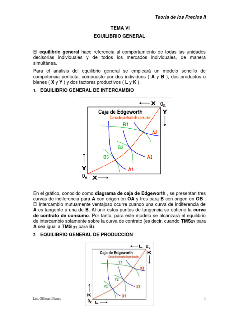 Equilibrio General | PDF | Teoría del equilibrio general | Microeconomía