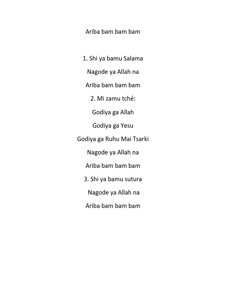 Ariba Bam Bam Bam PDF | PDF