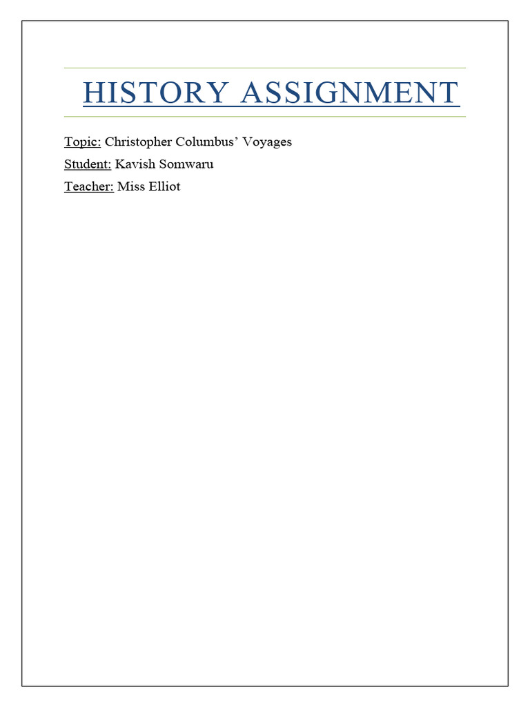 History Assignment | PDF