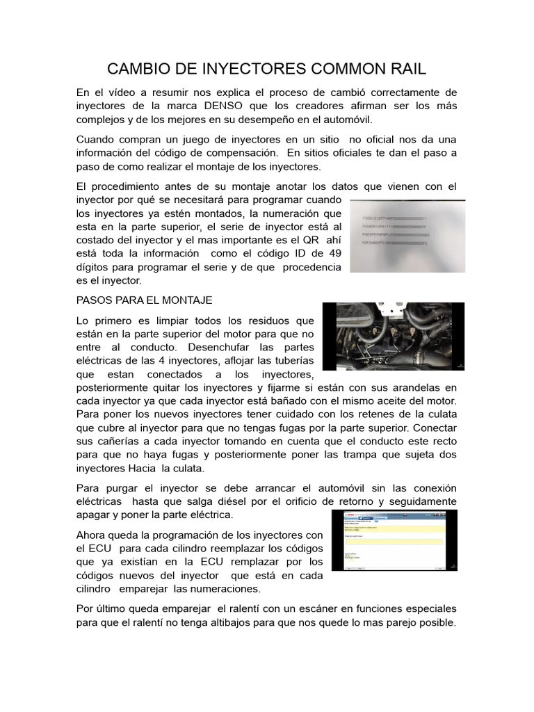 Cambio de Inyectores | PDF