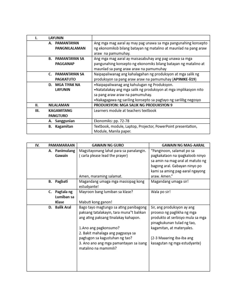Revise LP Grade 9 Tabilisma | PDF