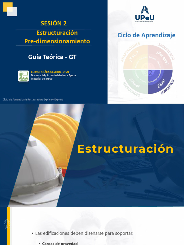 2 U1 - S2 - GT - Predimensionamiento | PDF | Rigidez | Columna