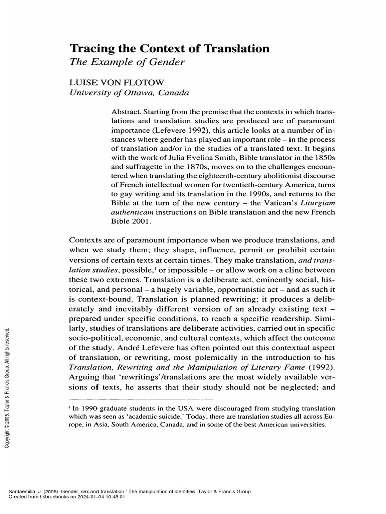 Gendersexandtranslationthemanipulationofid Tracingthe 