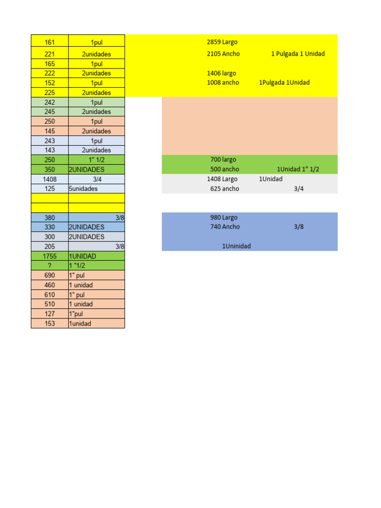PLANCHA VCL.xlsx | PDF