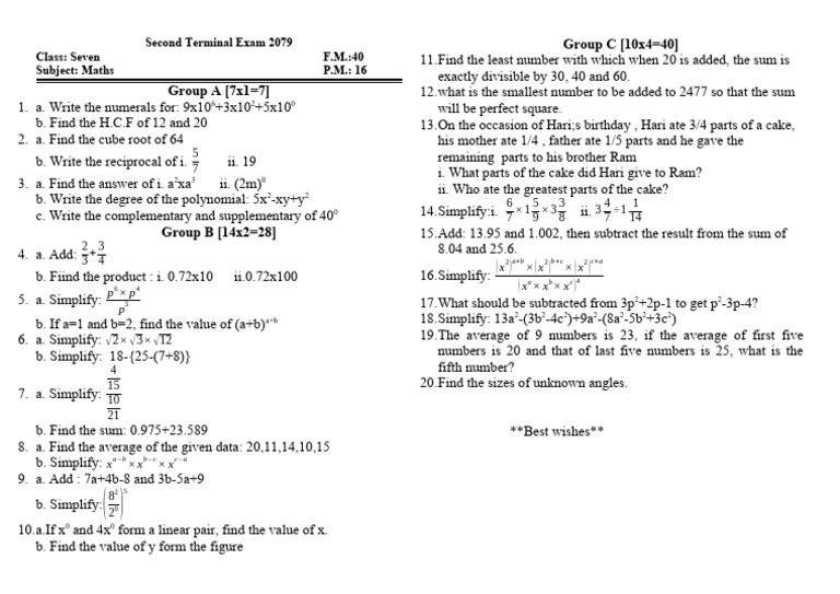 7 math | PDF | Mathematical Analysis | Numerical Analysis