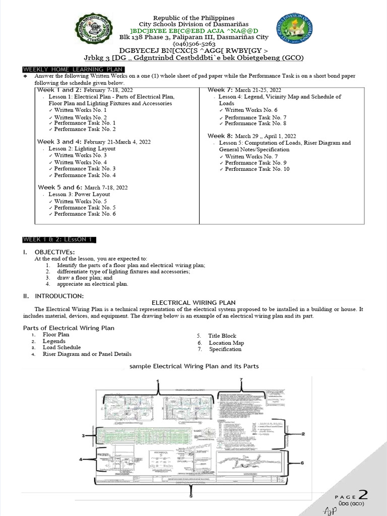 Electrical Wiring Plan Learning Guide | PDF | Switch | Lighting