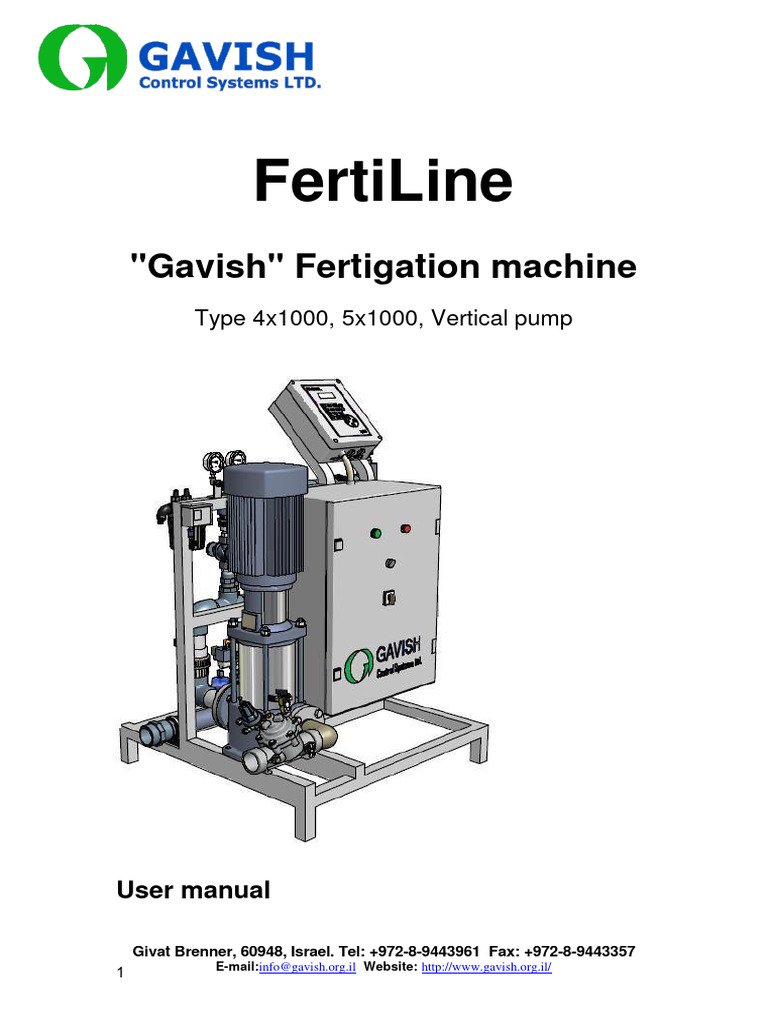 Gavish Fert Machines | PDF | Valve | Pump