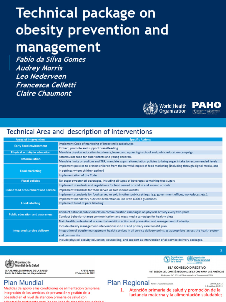 Technical Package | PDF | Healthy Diet | Public Health
