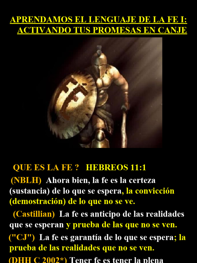 Definición y Activación de la Fe | PDF | Fe | Cristo (título)