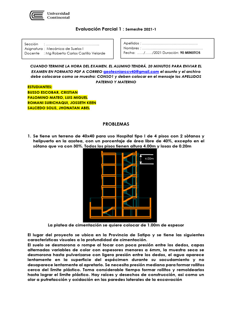 CONSO 1.pdf | PDF | Fundación (Ingeniería) | Sótano