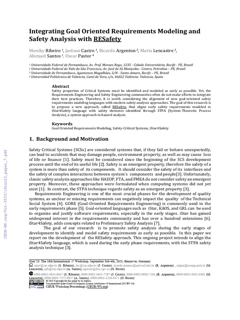 Integrating Goal Oriented Requirements Modeling | PDF | Safety | Systems Engineering