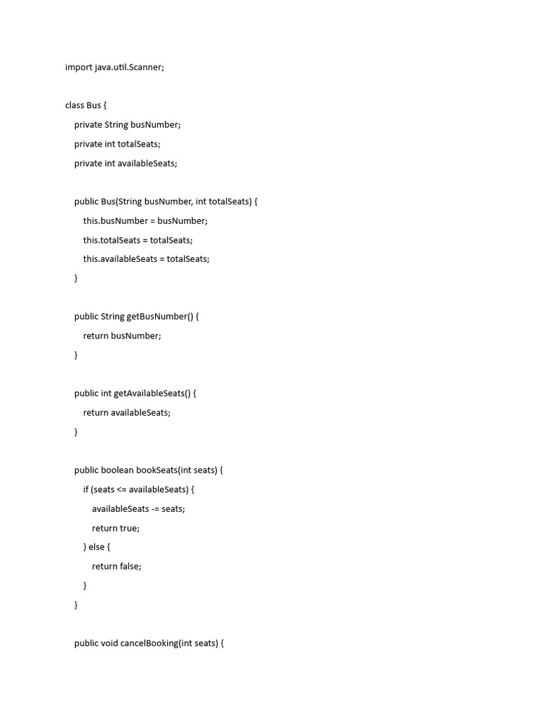 bus | PDF | Software Engineering | Computer Programming