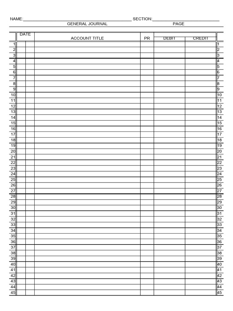 Form General Journal | Download Free PDF | Accounting | Financial Services