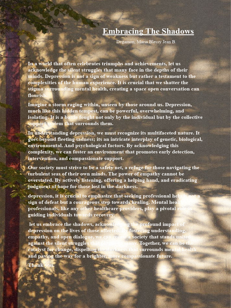 Embracing The Shadows | PDF