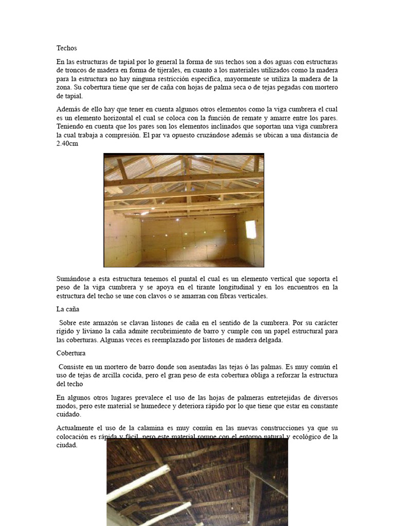Techos Tapial Con Imagenes | PDF | Ingeniería de Edificación