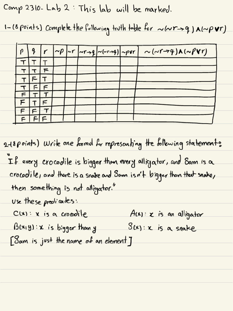 Comp2310 Lab 2 | PDF | Mathematics | Metalogic