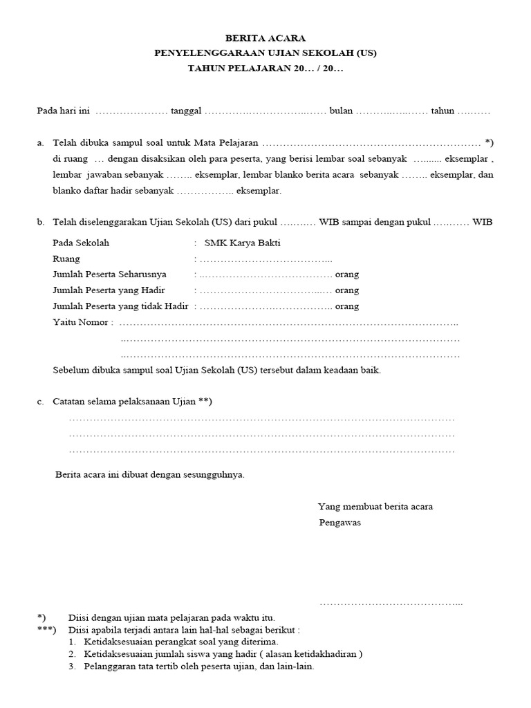 Berita Acara Pat | PDF