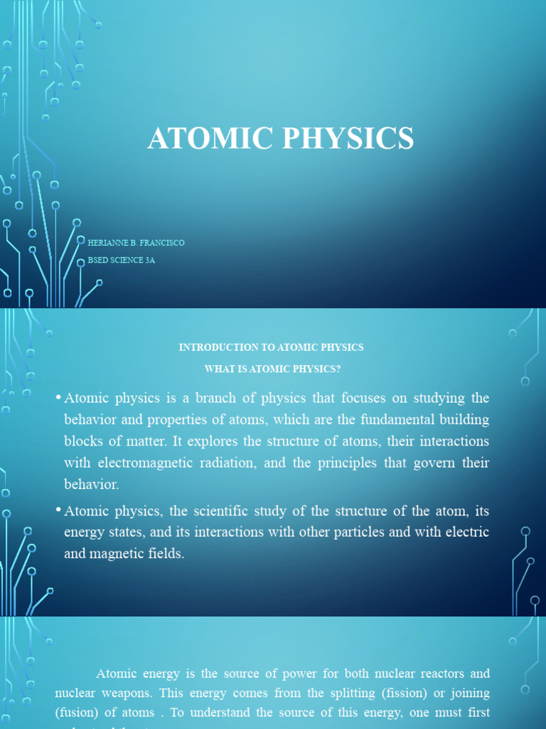 Atomic Physics | PDF | Atoms | Atomic Nucleus
