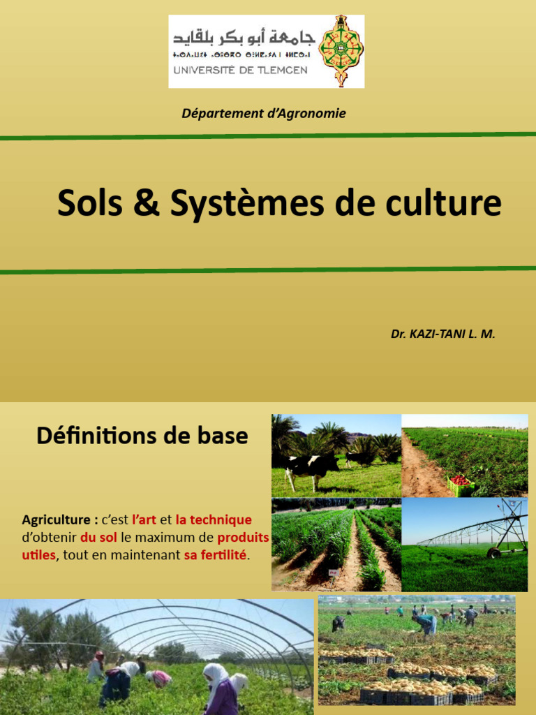 Le Système de culture | PDF | Sol (pédologie) | Rotation culturale