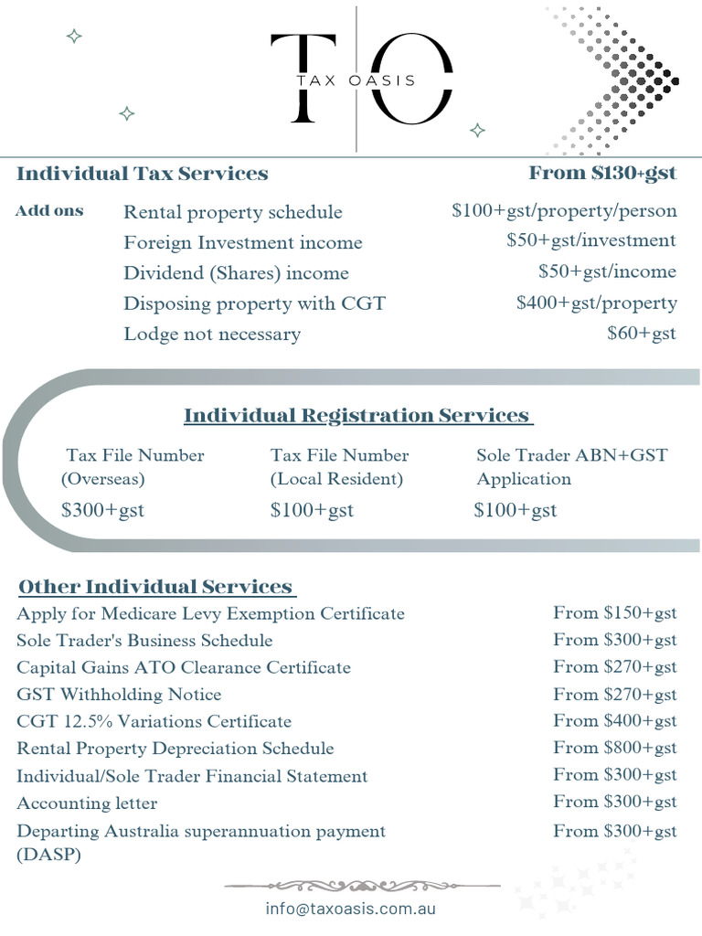 Tax Oasis Price List | PDF | Taxes | Economies