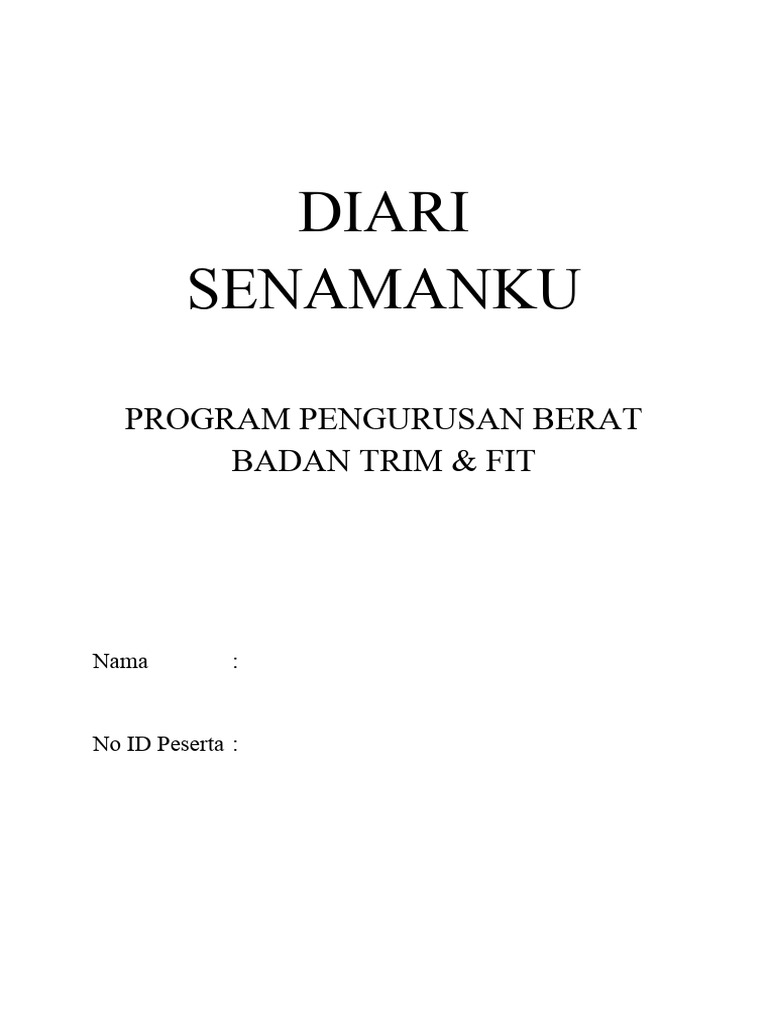Diari Senamanku | PDF