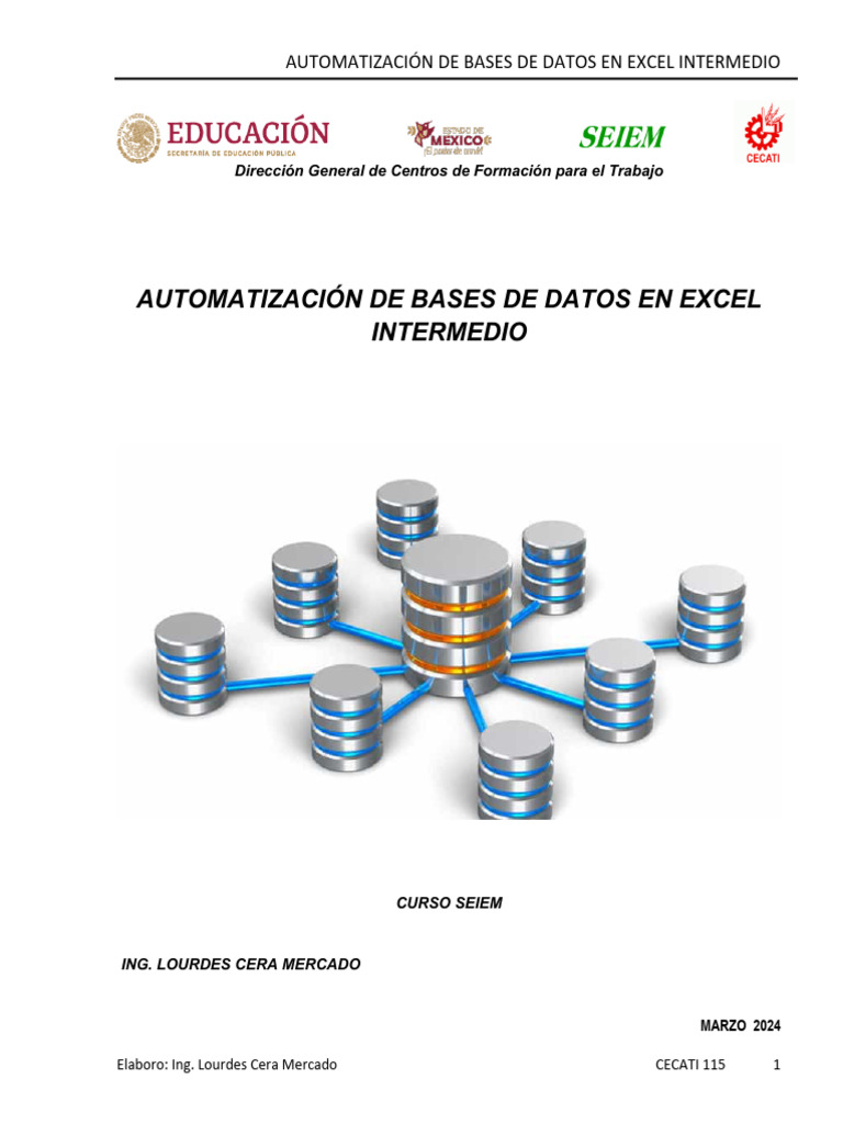 Manual de Excel | PDF | Microsoft Excel | Bases de datos