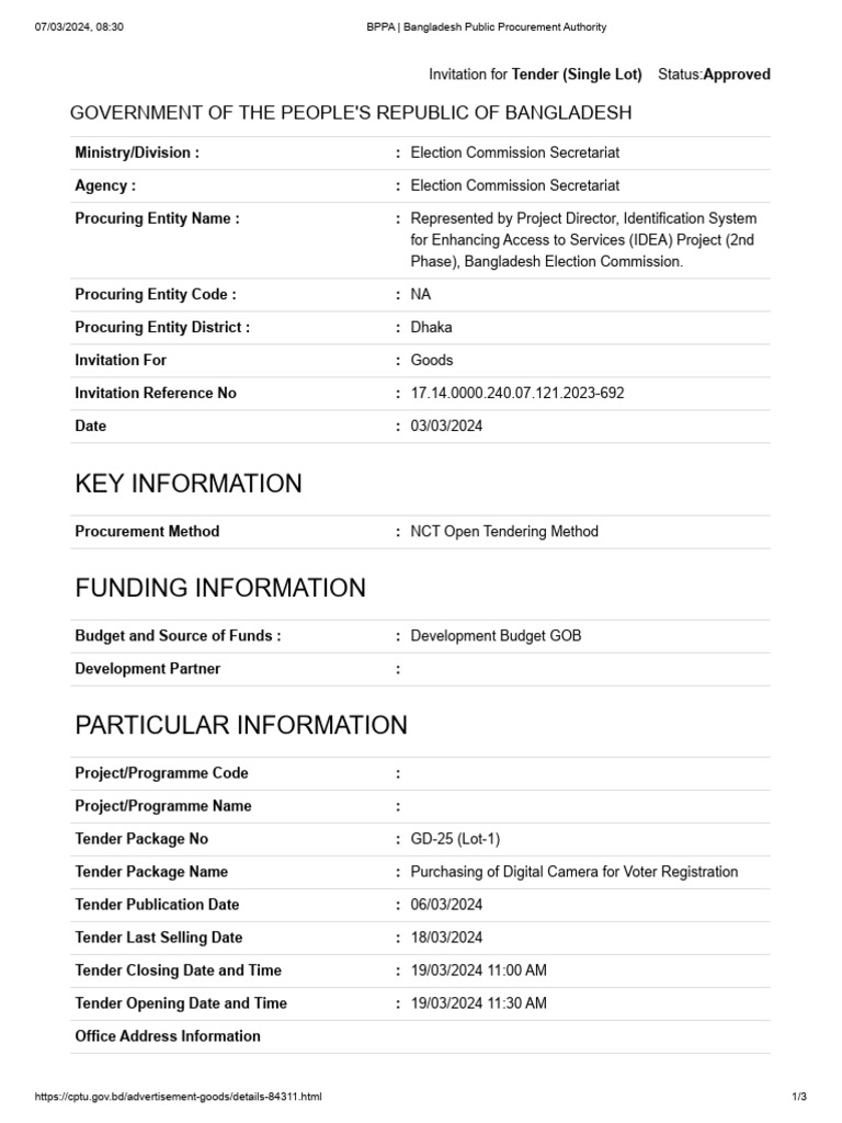 BPPA - Bangladesh Public Procurement Authority | PDF | Procurement ...