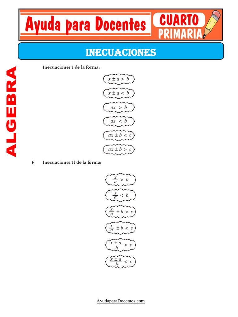 Ejercicios-de-Inecuaciones-para-Cuarto-de-Primaria | PDF